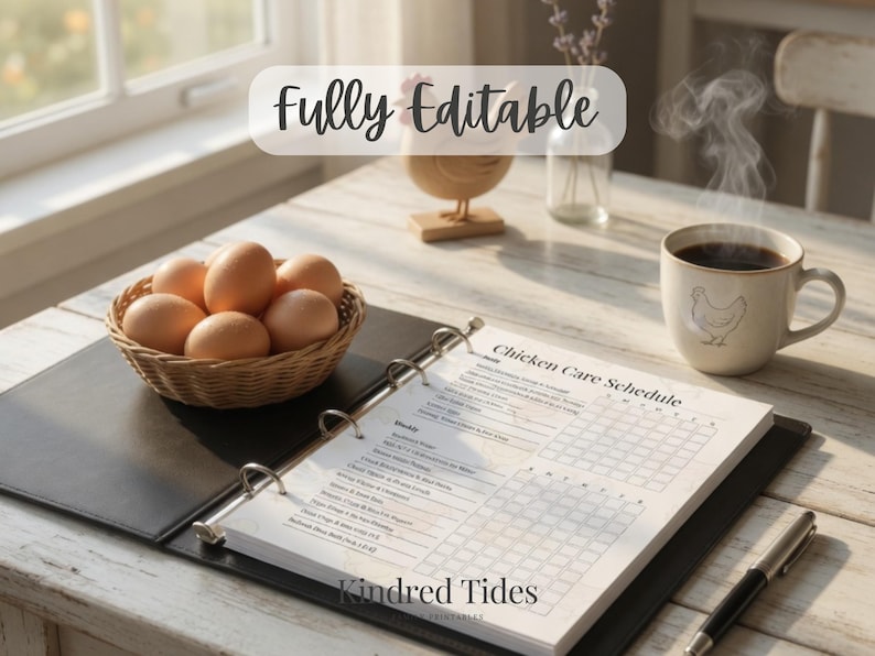 Chicken Care Schedule Printable | Daily, Weekly, Monthly Coop ...