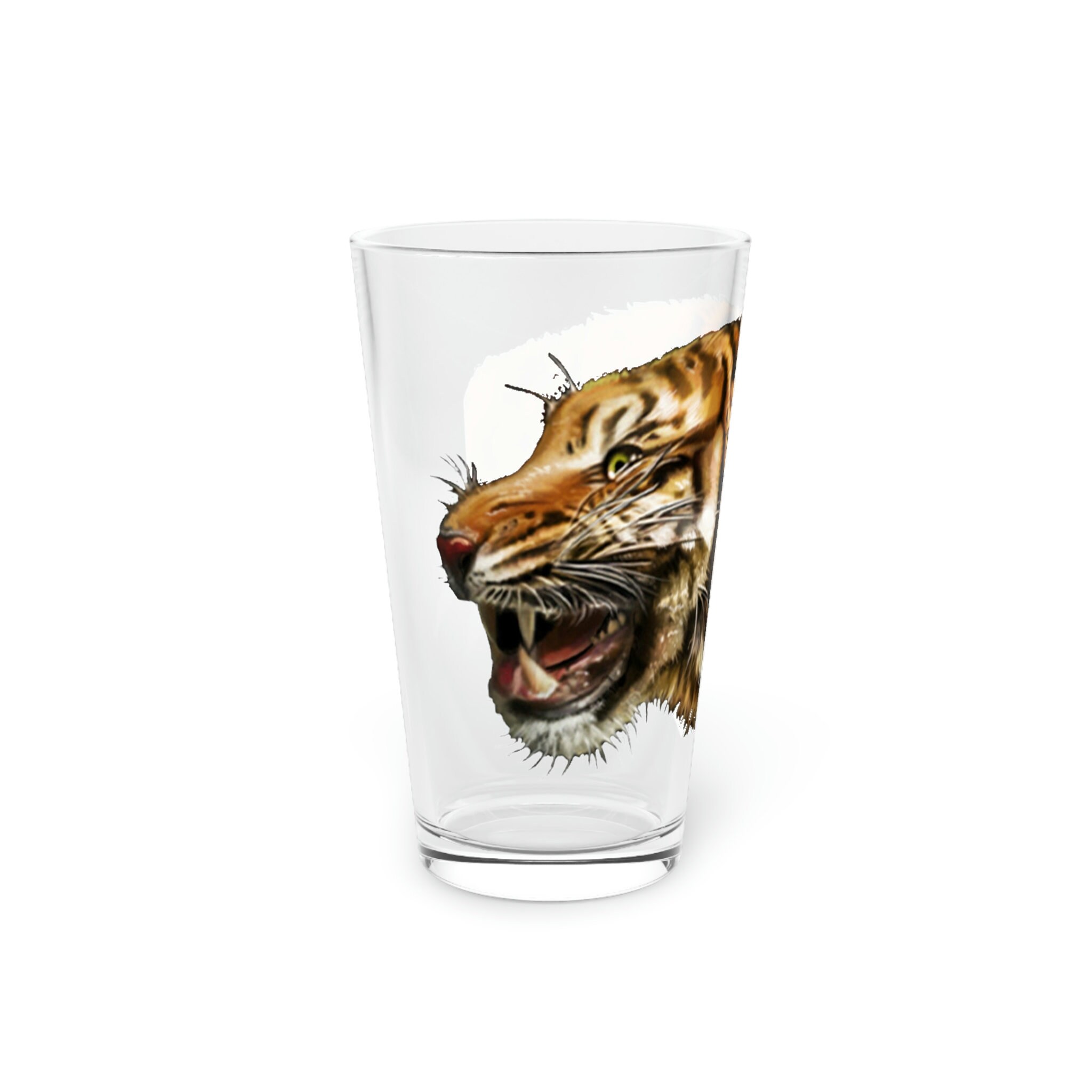 Tiger Pint Glass, 16oz - Etsy