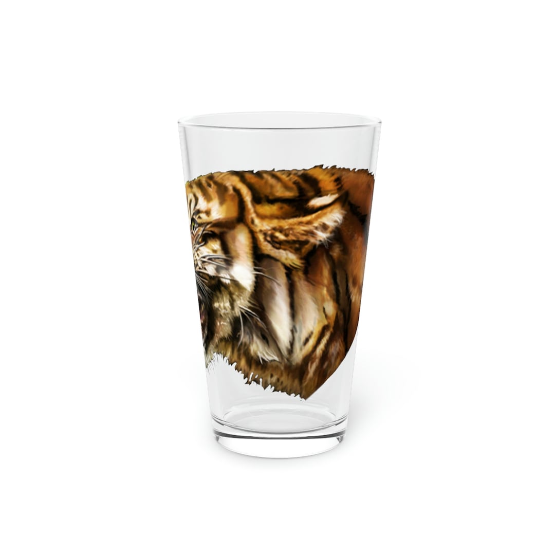 Tiger Pint Glass, 16oz - Etsy