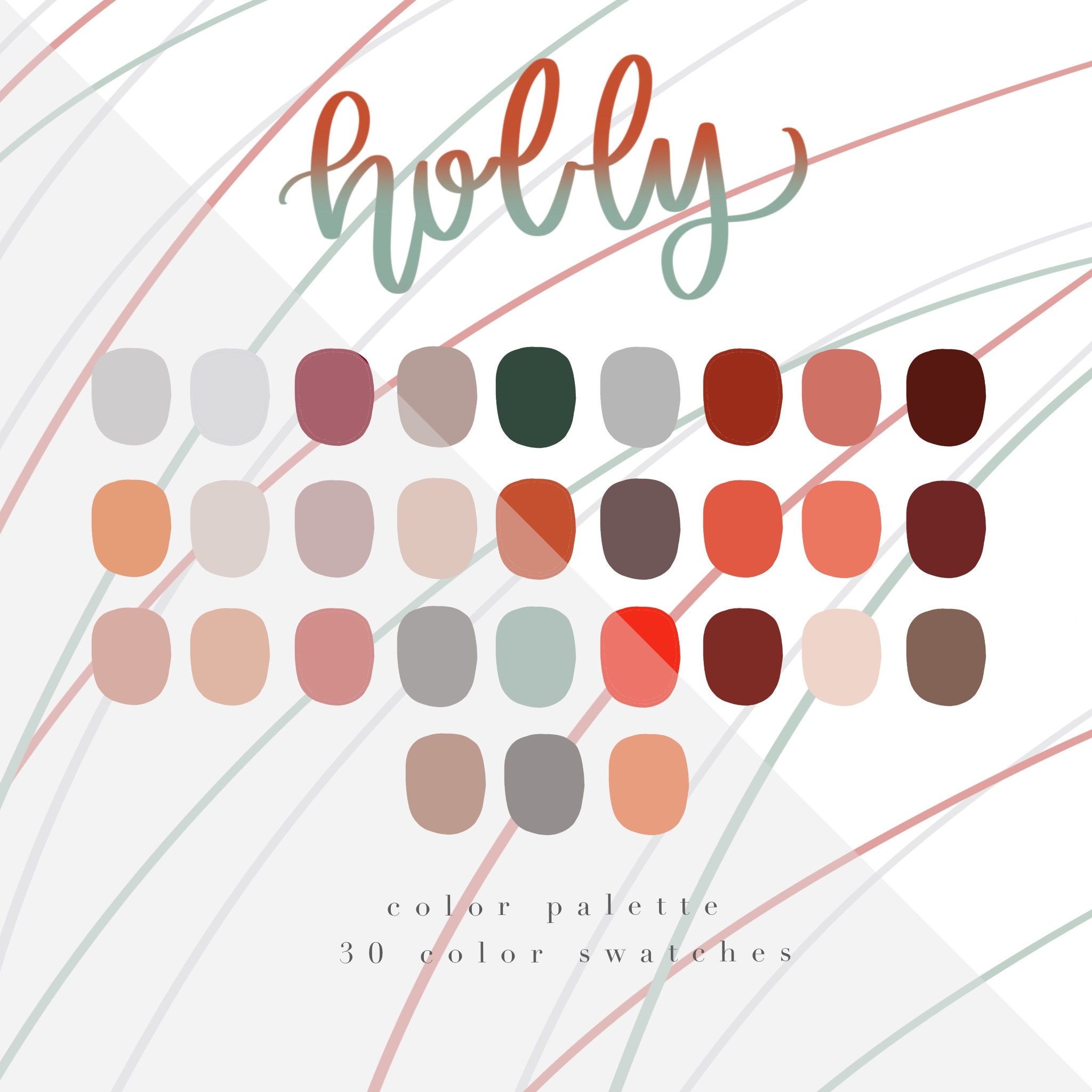 Holly Procreate Color Palette | Etsy