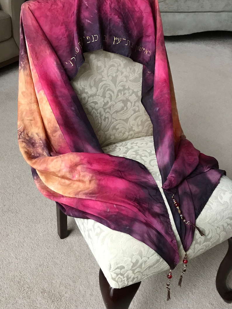 Prophetic Prayer Shawl Dyed Silk Christian Gifts - Etsy
