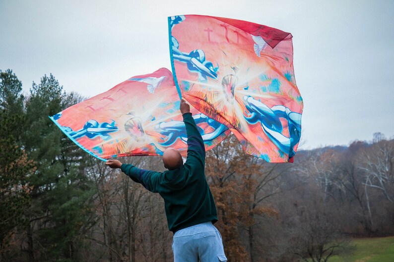 Breakthrough Worship Flag Prophetic Art Chain Breaking - Etsy