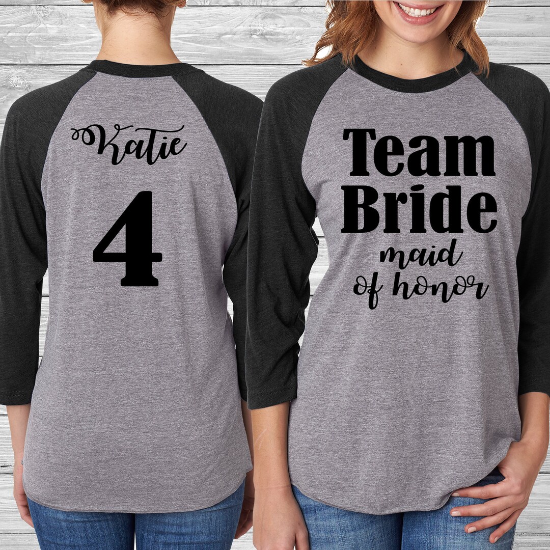 Team Bride Jersey - Personalized Wedding Party Shirt - Etsy