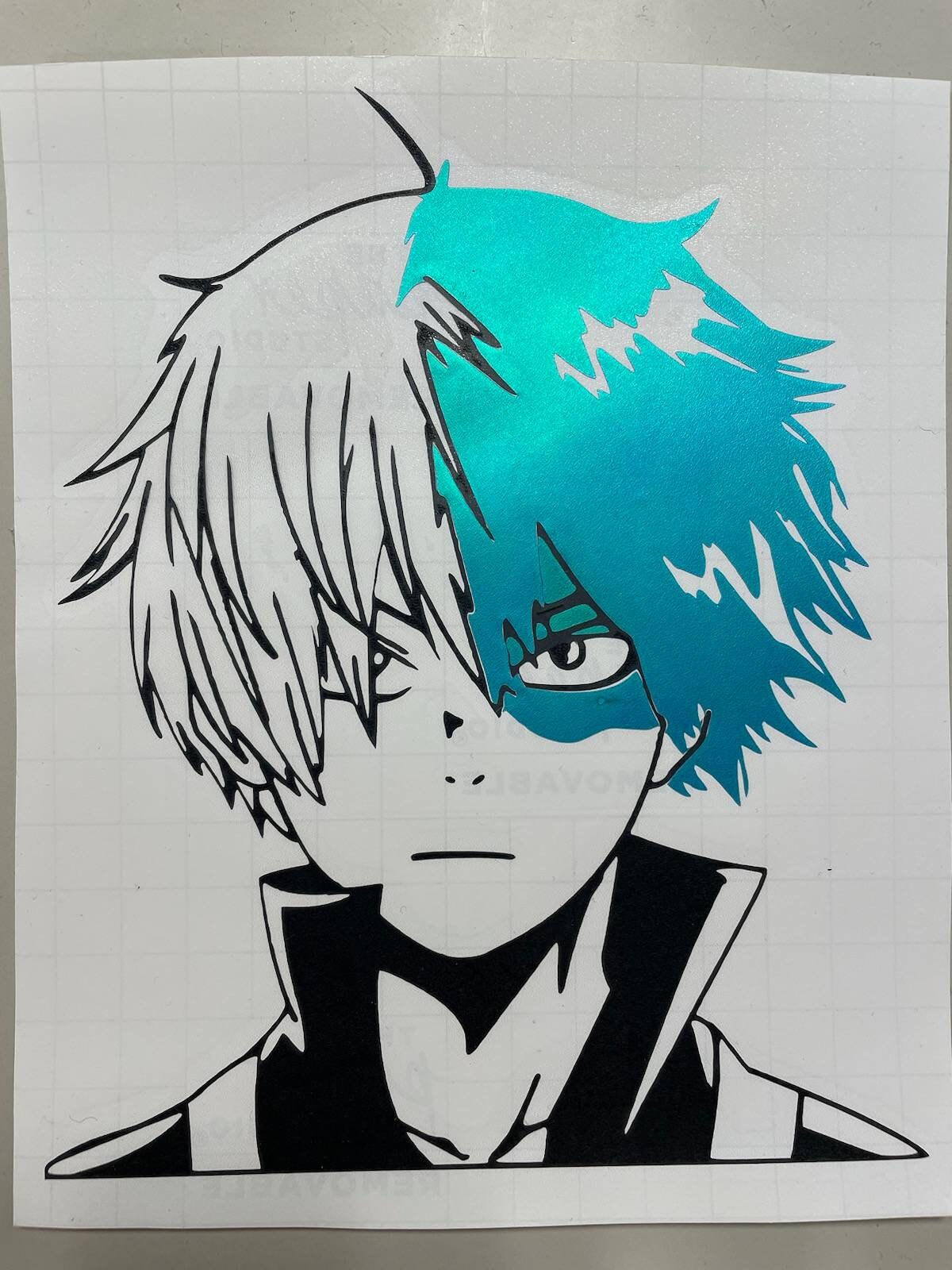 Todoroki Vinyl Decal - Etsy Australia