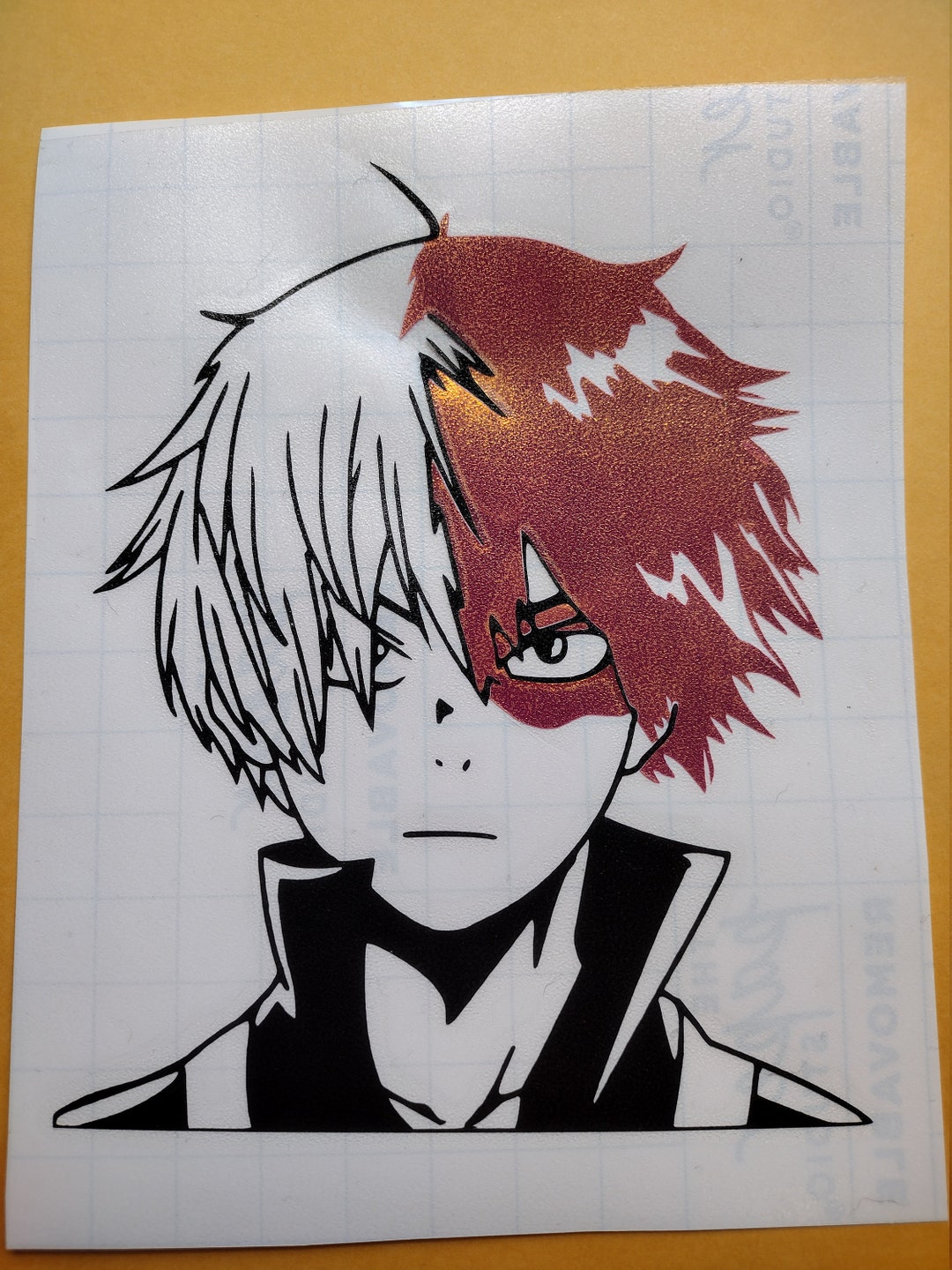 Todoroki Vinyl Decal - Etsy Australia