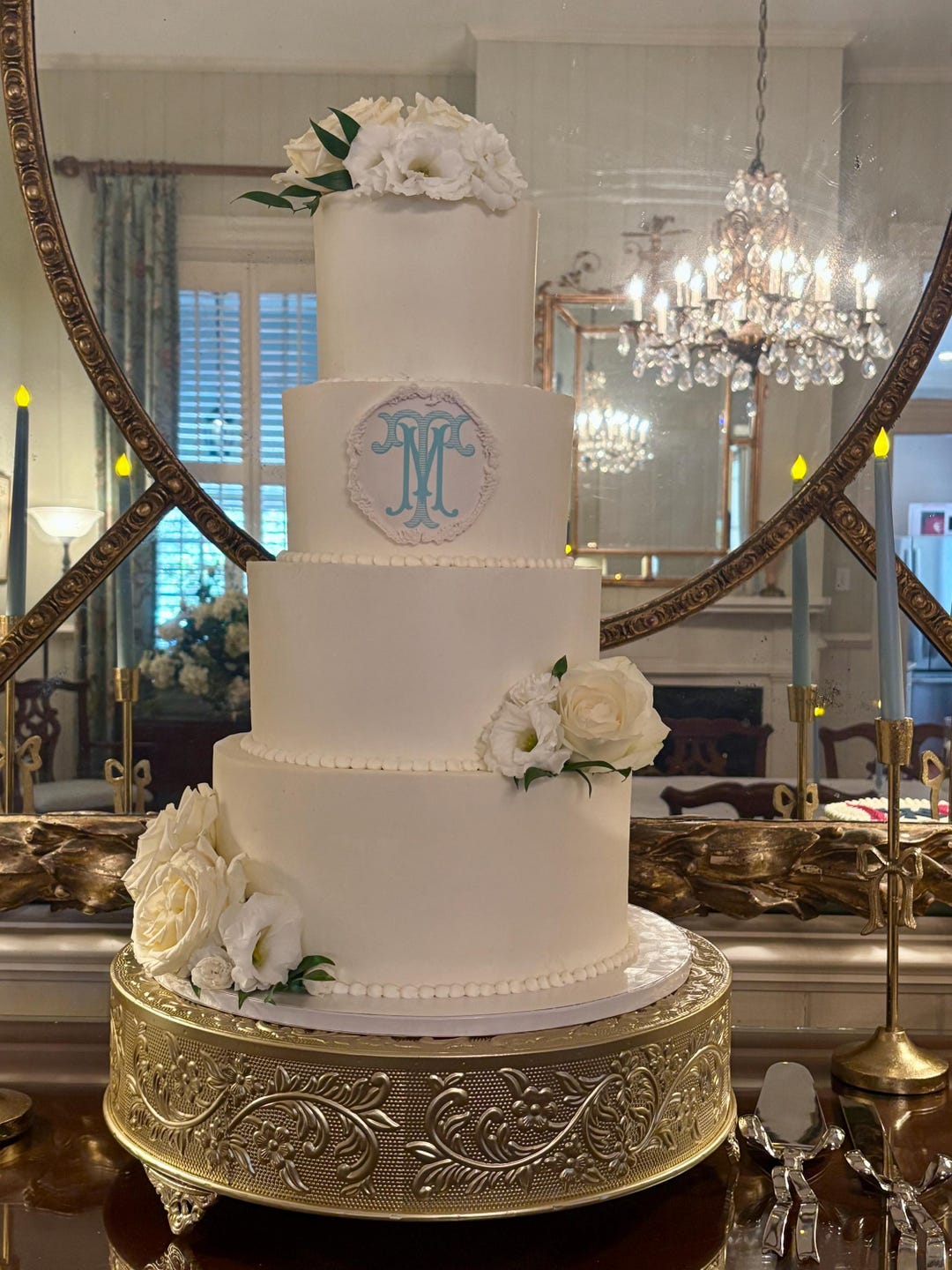 Fake Wedding Cake, Custom Monogram, Bridal Shower, Quince, Birthdays ...
