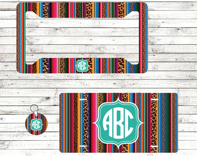 Leopard Monogram License Plate Personalized License Plate - Etsy