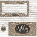 Leopard Monogram License Plate, Personalized License Plate, Leopard ...
