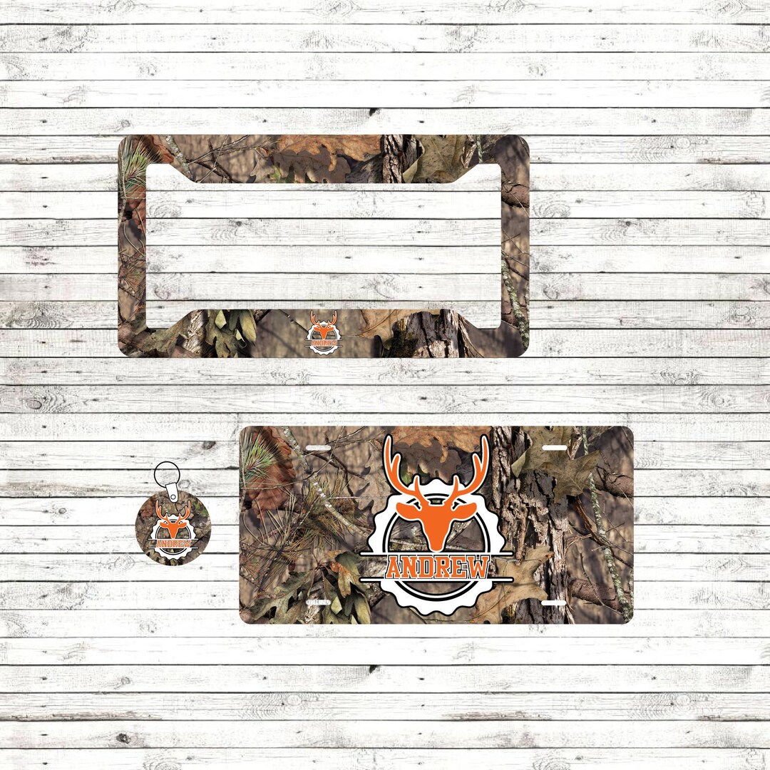 Camouflage License Plate, Personalized License Plate, Camo Deer License ...