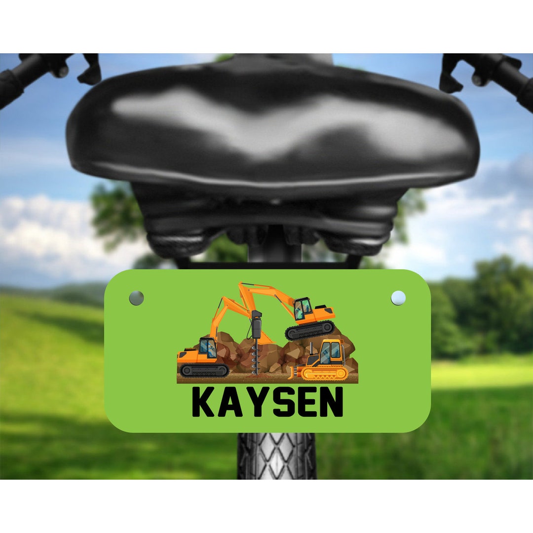 Personalized Bike Tag, Custom Kids Bike License Plate, Custom Kids Bike ...
