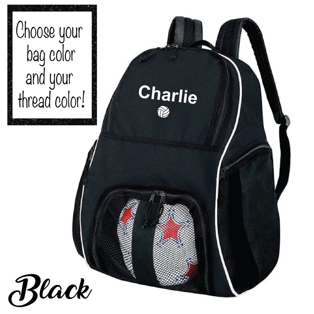 Name With Volleyball Backpack, Name Volleyball Backpack, Embroidered ...