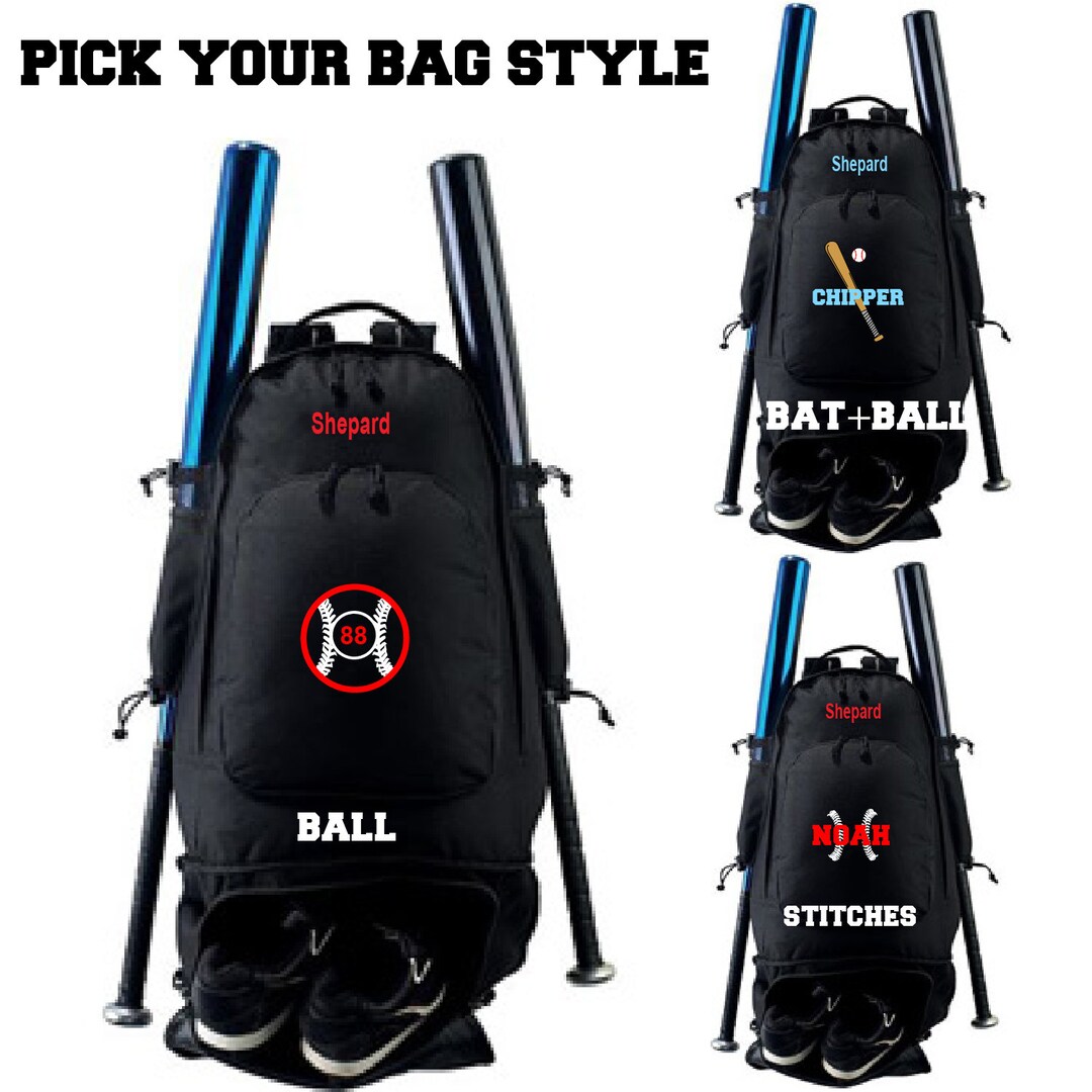 Embroidered Name Expandable Bat Bag, Embroidered Number Bat Bag ...
