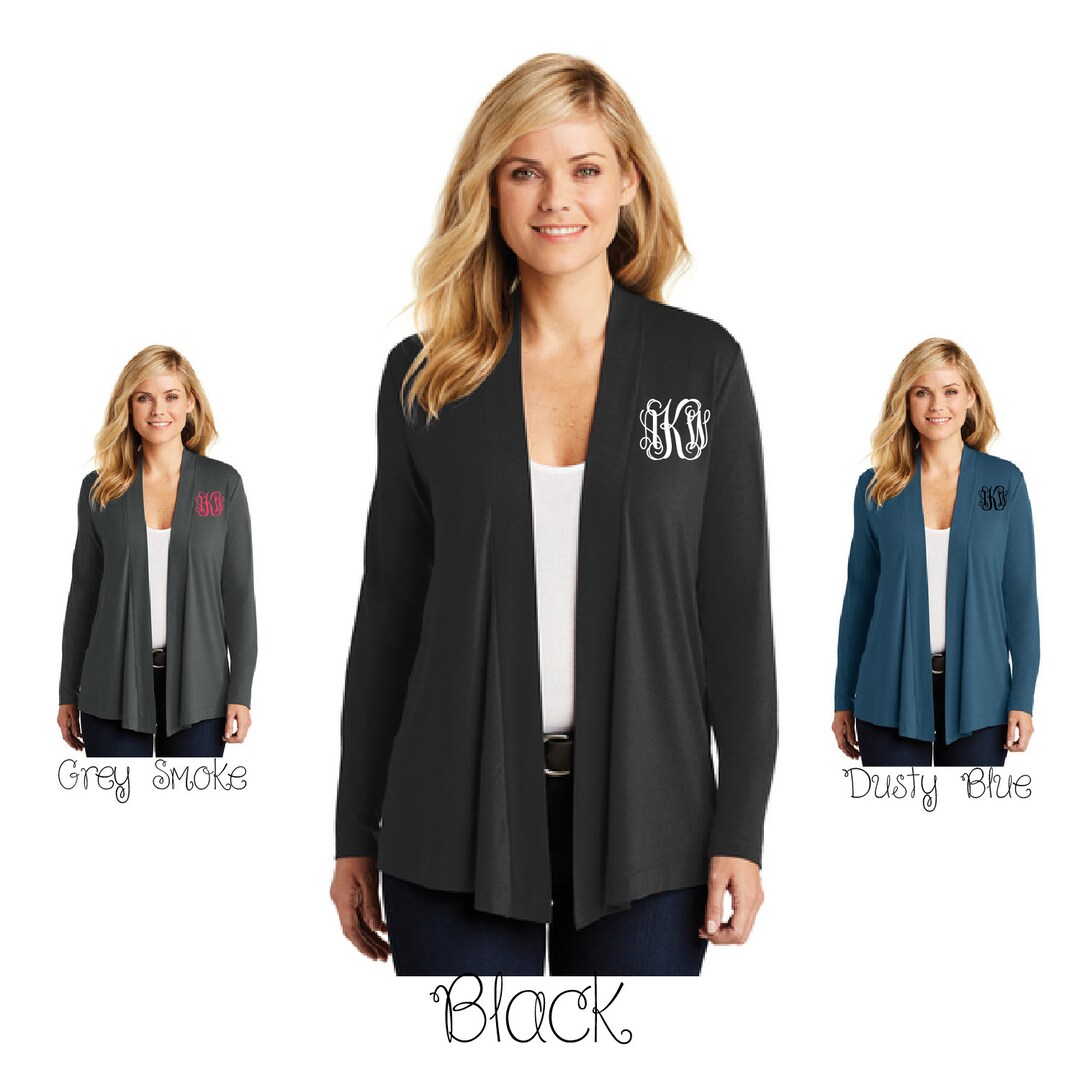 Embroidered Monogram Concept Knit Cardigan, Embroidery Monogram ...