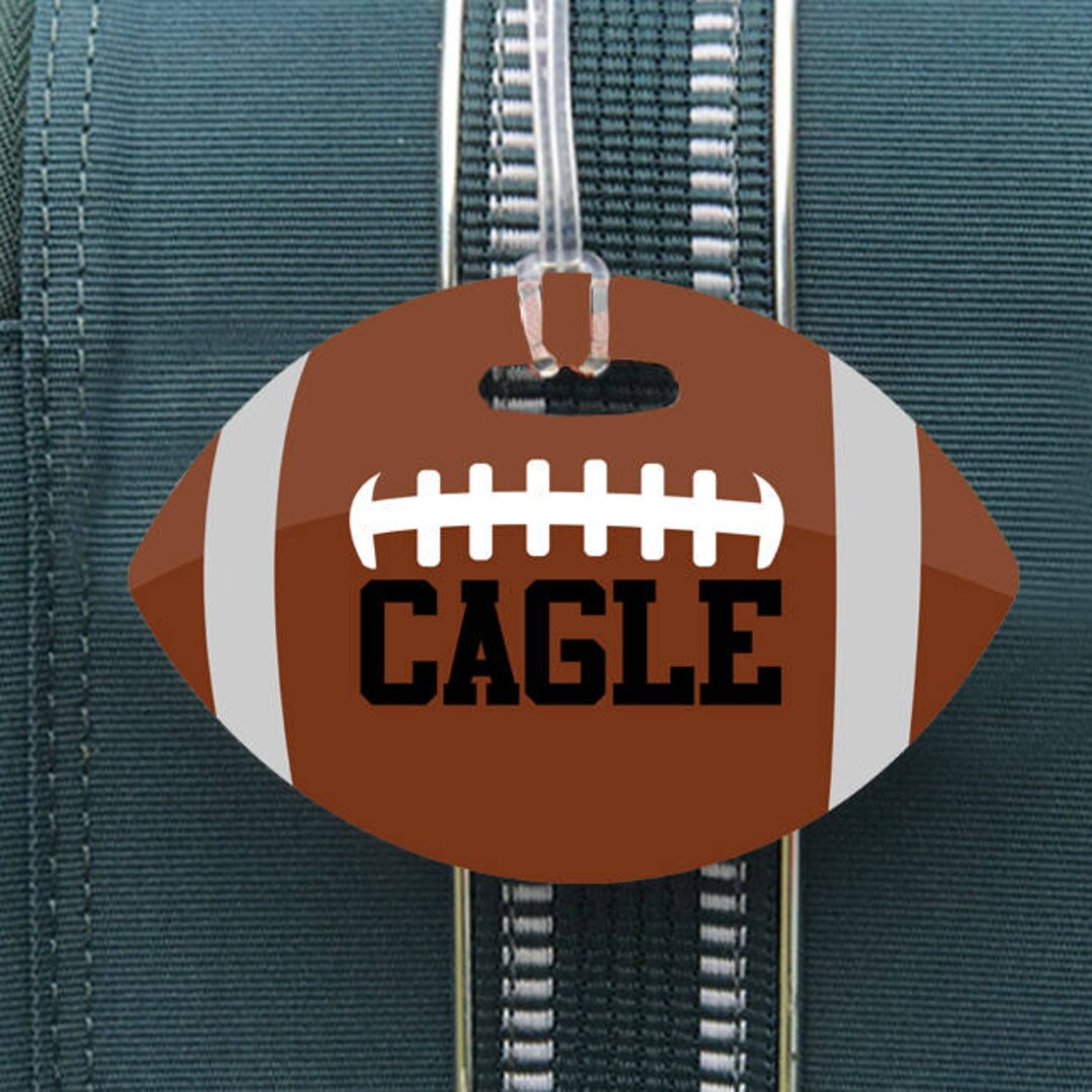 Personalized Football Bag Tags, Football Bag Tag, Custom Bag Tag ...