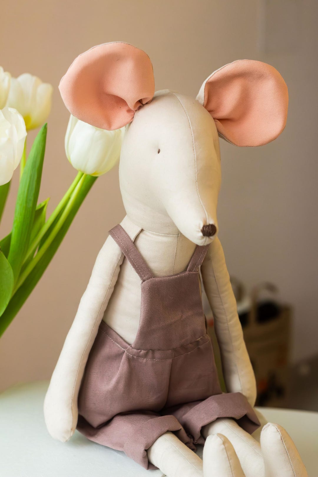 Mike the Mouse Doll - 55cm - Adorable Handcrafted Mouse Companion in ...