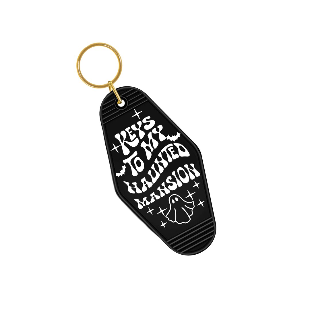 Keys to My Haunted Mansion Keychain | Retro Motel Keychain | Custom ...