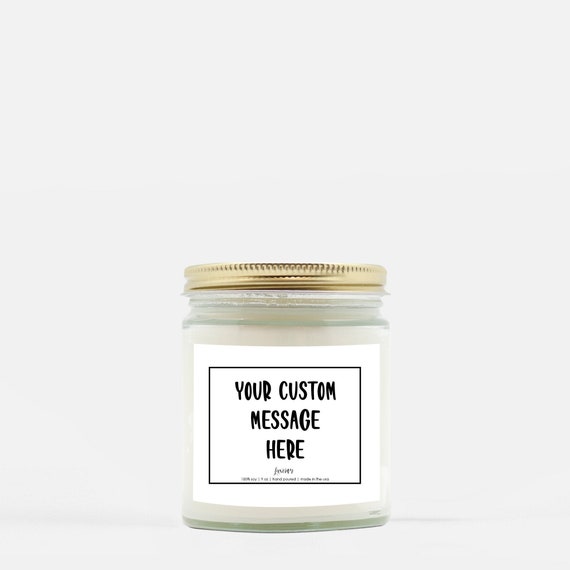 Custom Soy Candle Custom Text Gift Custom Message Gift | Etsy