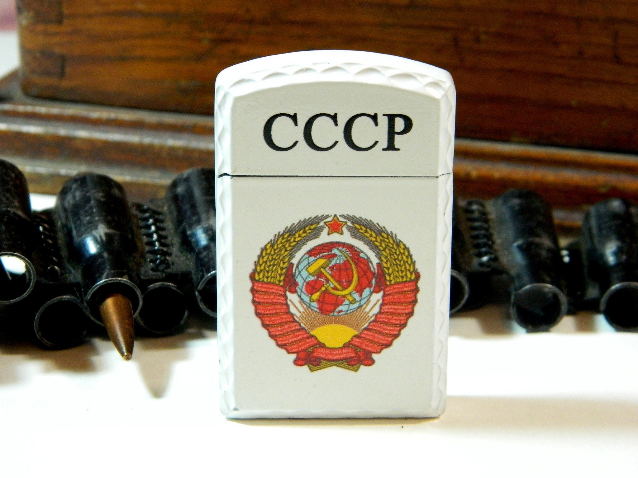 Lighters Vintage Petrol Lighter Komsomol USSR Handmade Collectibles ...