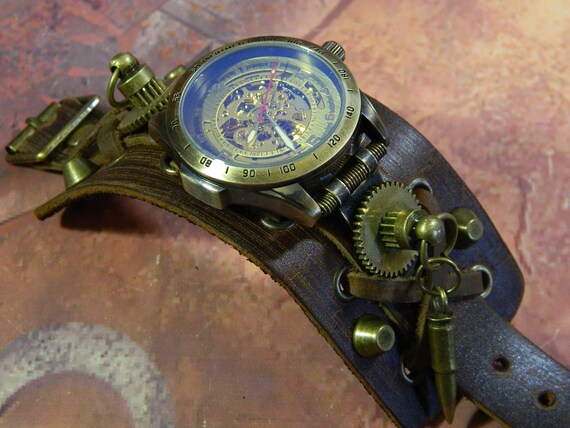 Steampunk Clock mechanical Skeleton Mechanical | Etsy