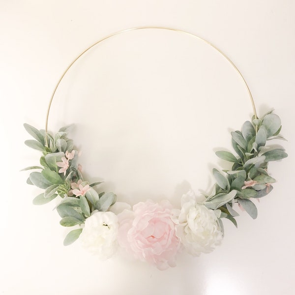 Floral Hoop Wreath - Etsy