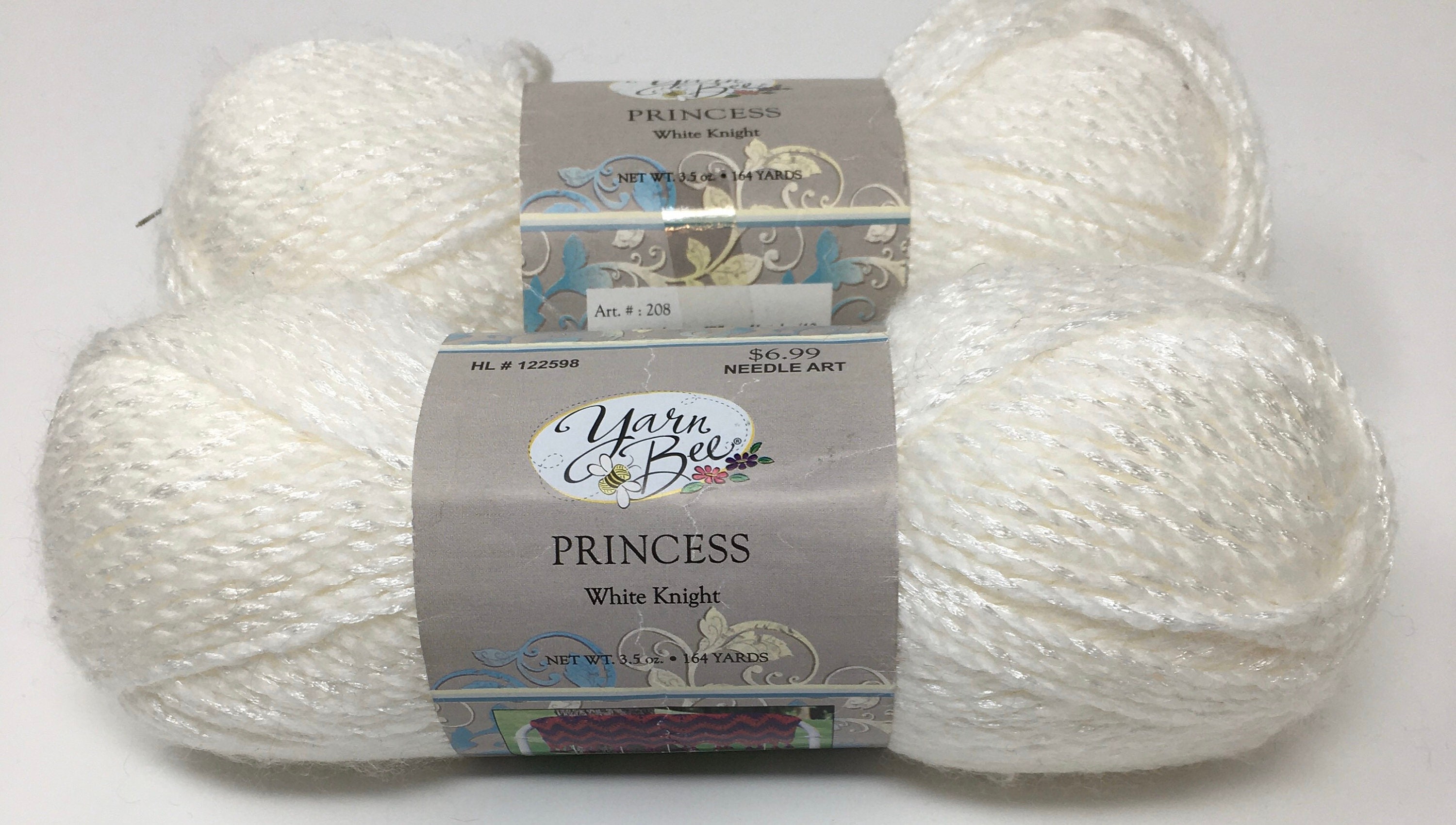 Sewing & Fiber Yarn Yarn Bee Princess White Knight Skein Macrame etna ...