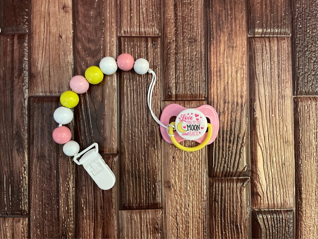 Love You to the Moon REBORN Reversible Magnetic Pacifier and - Etsy
