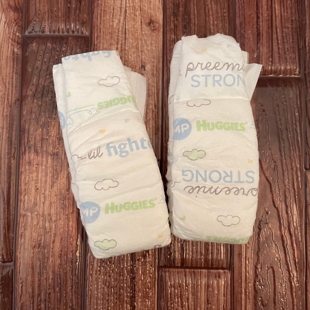 Two Micro Preemie Diapers Size P2 for Size 12-14 Dolls - Etsy