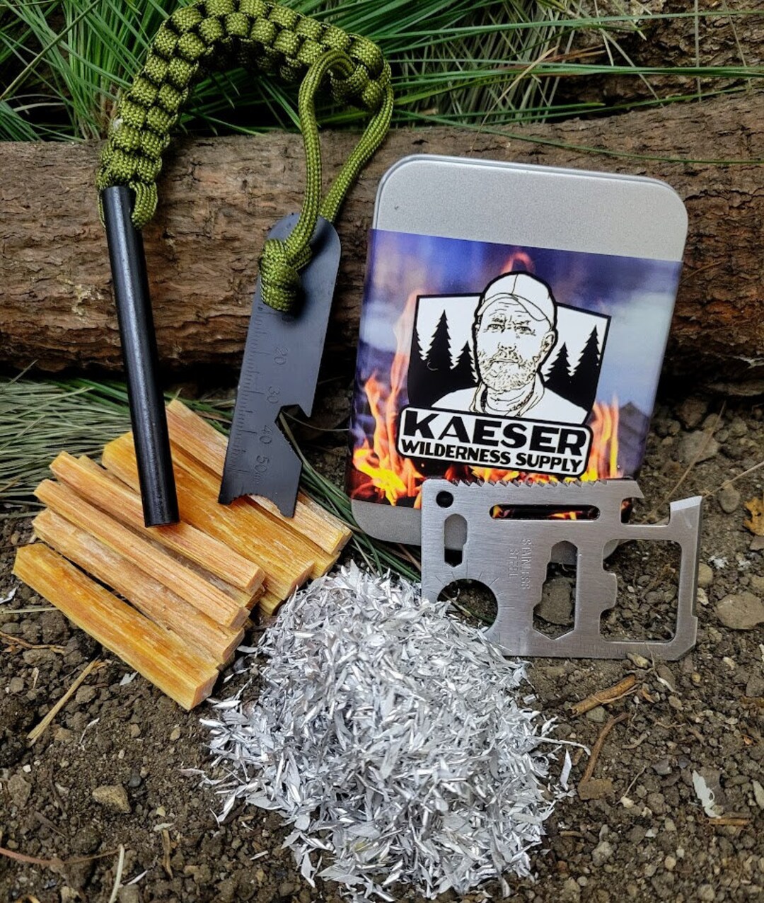 Camping Fire Starting Gear Survival Emergency Fatwood Ferro Rod - Etsy UK