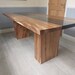 Live Edge Marble Effect River Table Made From Central American Walnut ...