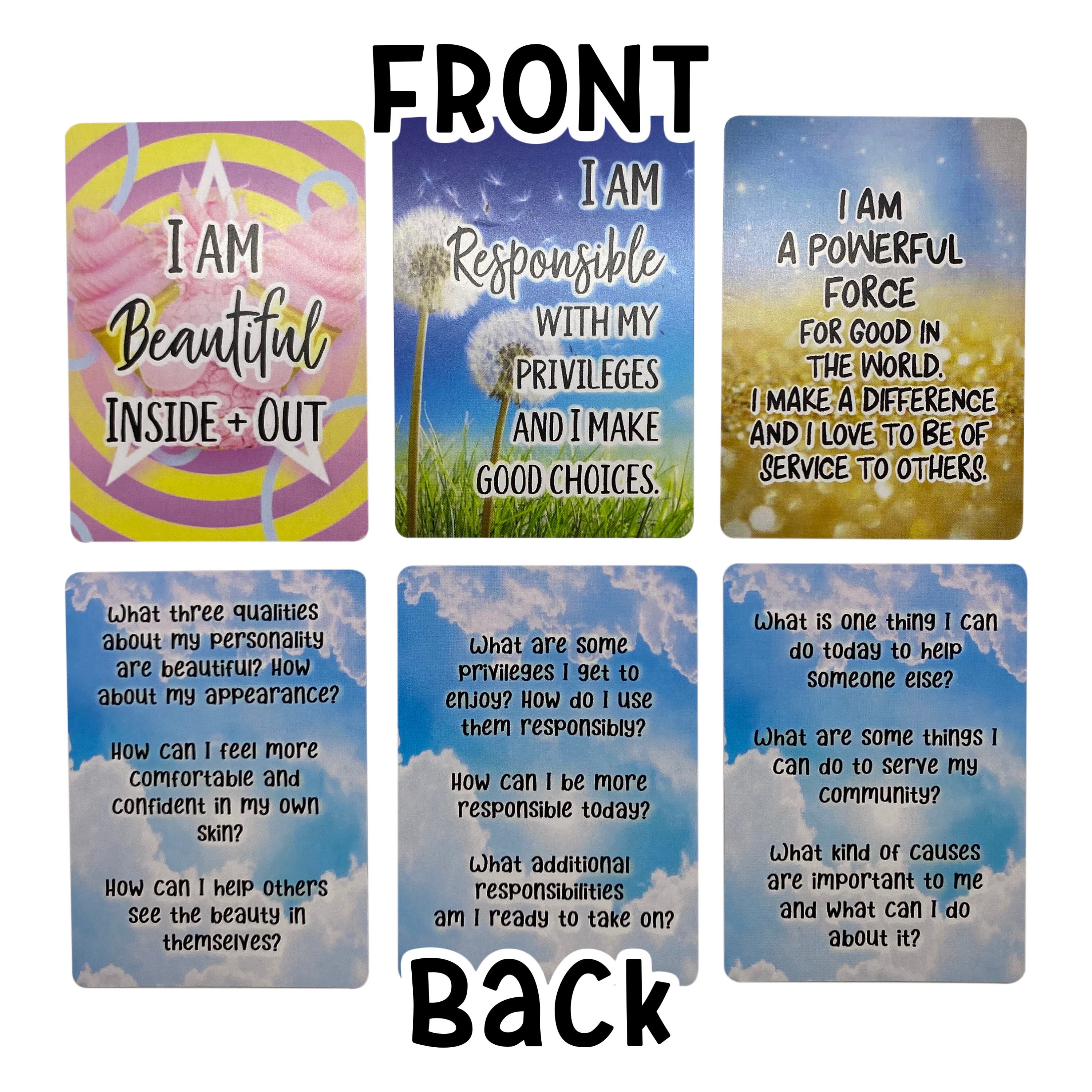 Positive Affirmation Cards for Kids Teens 54 cards | Etsy