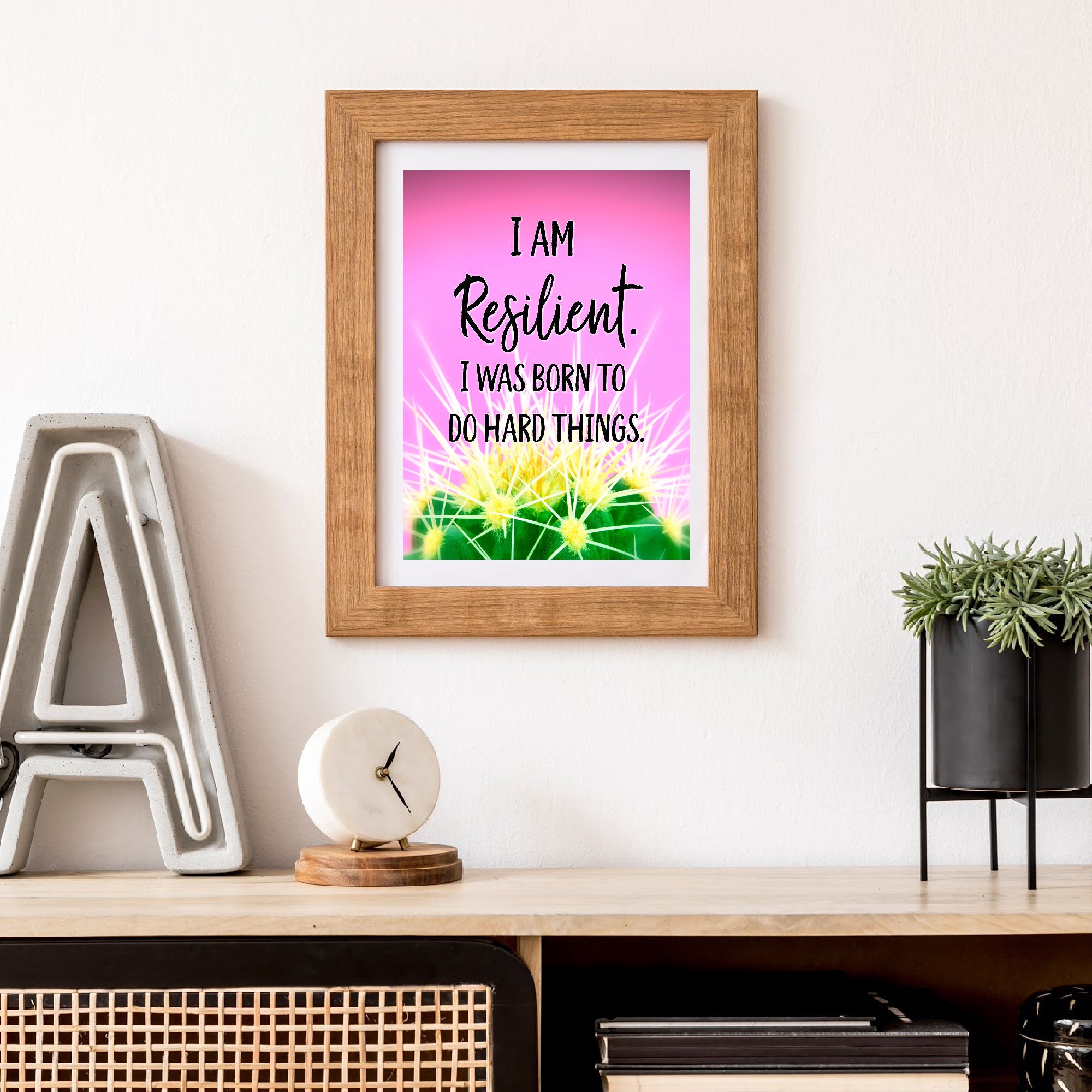 Growth Mindset Printable Wall Art Poster 8.5 X 11 PDF I Am Resilient. I ...