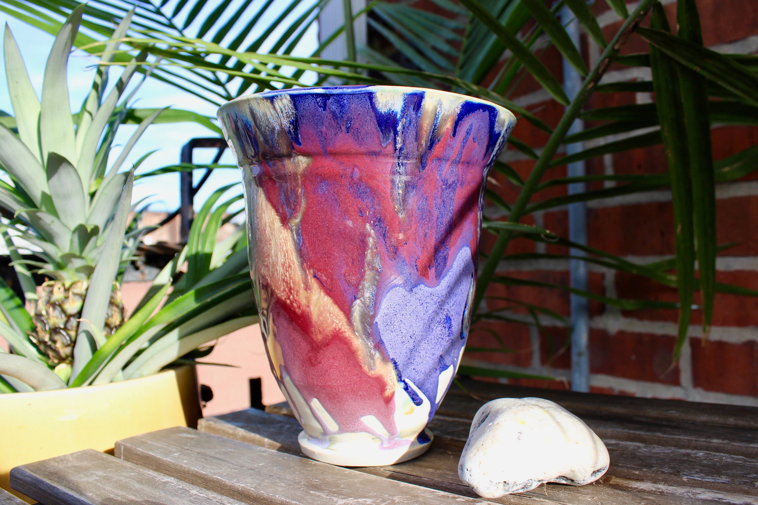 Abstract Glaze, Porcelain Vase, Pottery Vase, Handmade Vase, Pottery ...