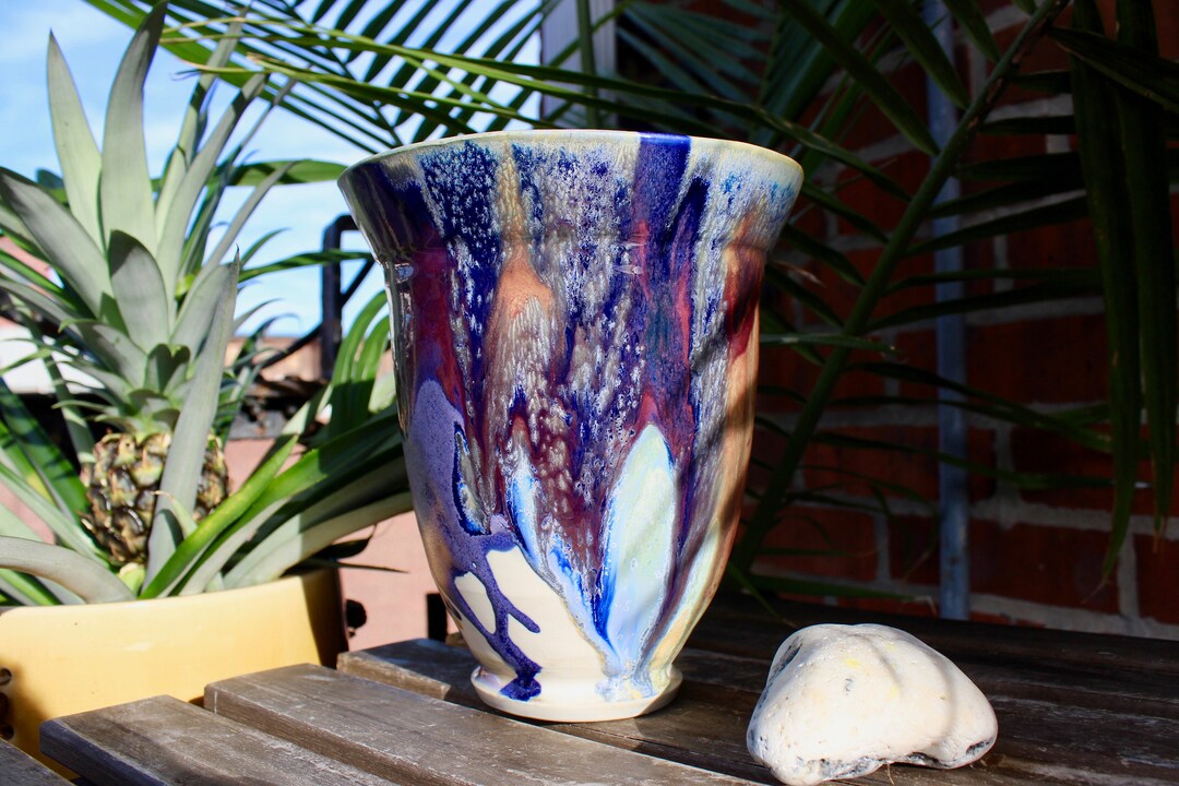 Abstract Glaze, Porcelain Vase, Pottery Vase, Handmade Vase, Pottery ...
