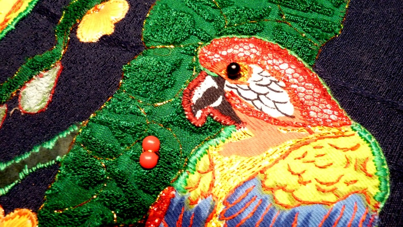 Parrot Birds/ Cross Stitch Finished/ Patchwork / Applique/ - Etsy