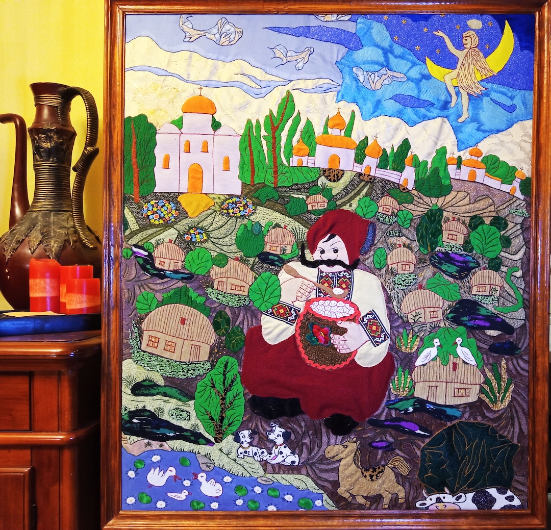 Ukrainian Kozak/ Cowboy/ Animals/ Church/ Landscape/ Cross Stitch ...