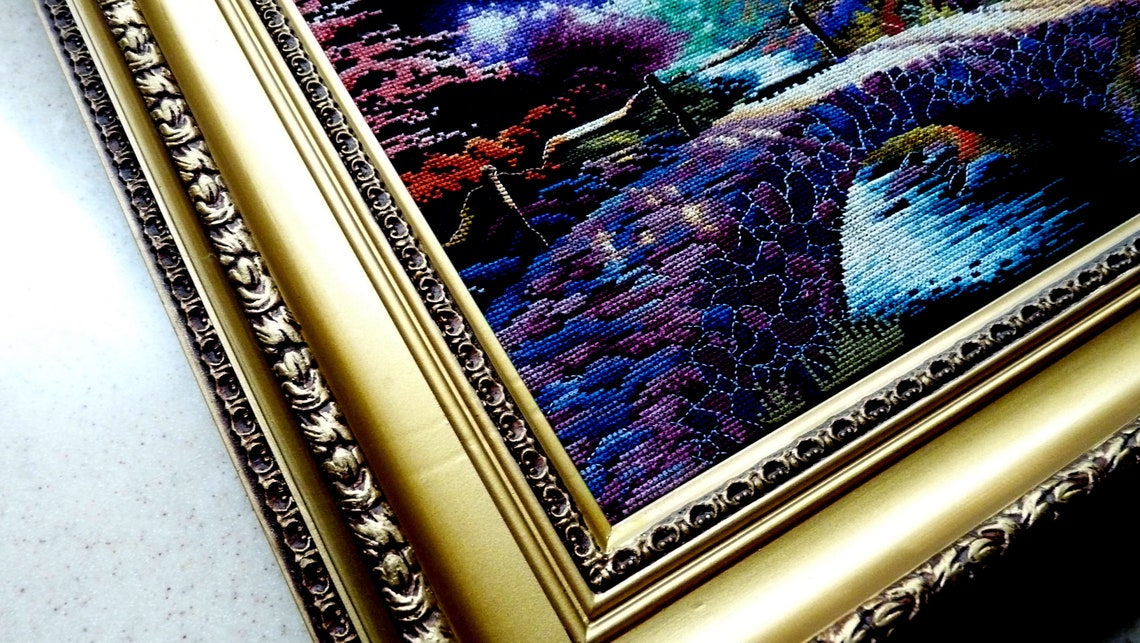 Finished Complete Cross Stitch/ Stone bridge/ Cross stitch | Etsy