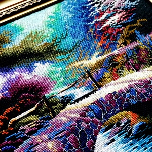 Finished Complete Cross Stitch/ Stone Bridge/ Cross Stitch Finished ...