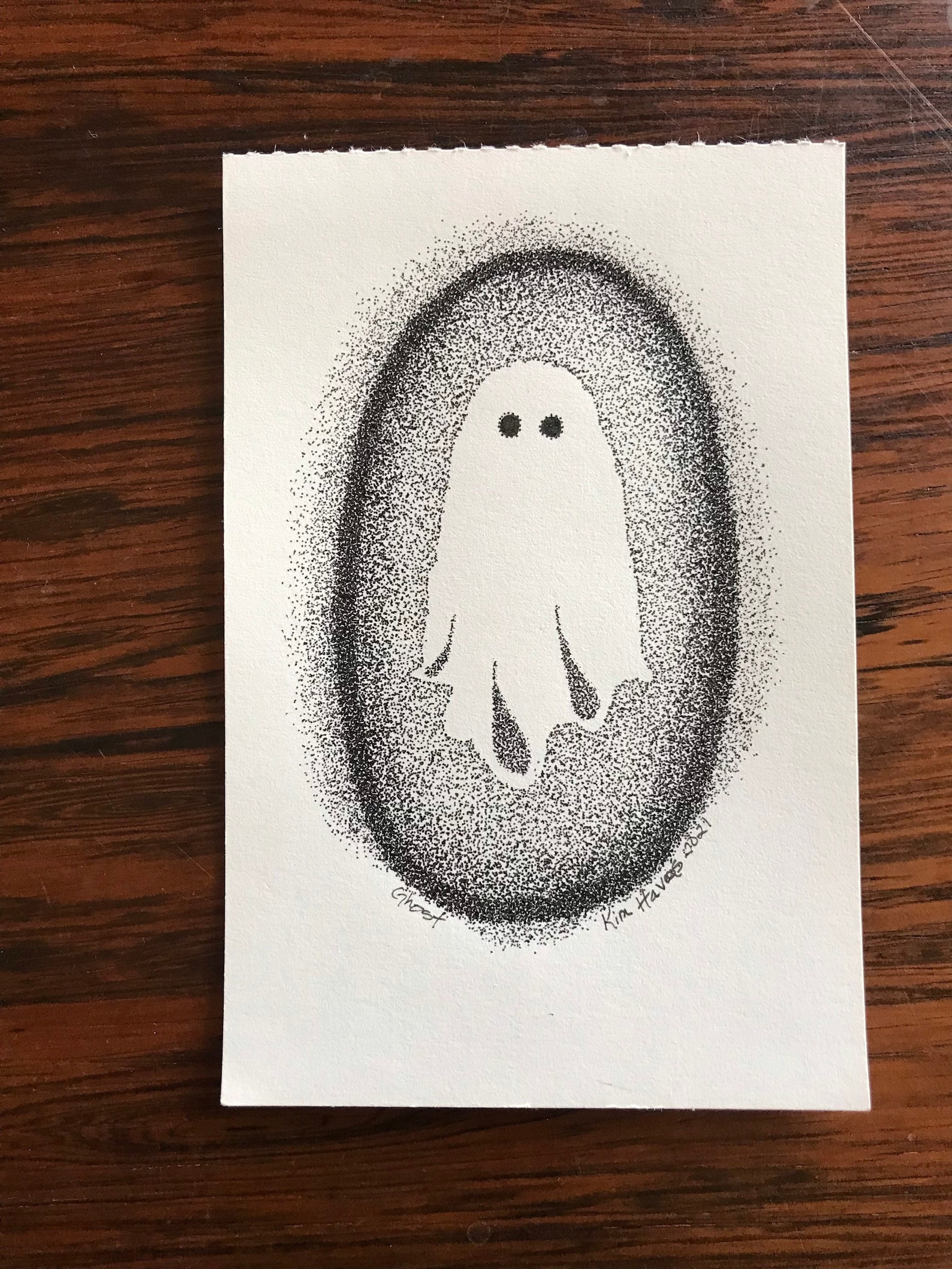 Ghost Pen & Ink Drawing Original Artwork - Etsy