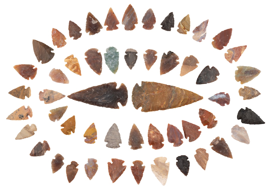 52 Flint Arrowheads: OH Collection, Craft & Jewelry Points - Etsy