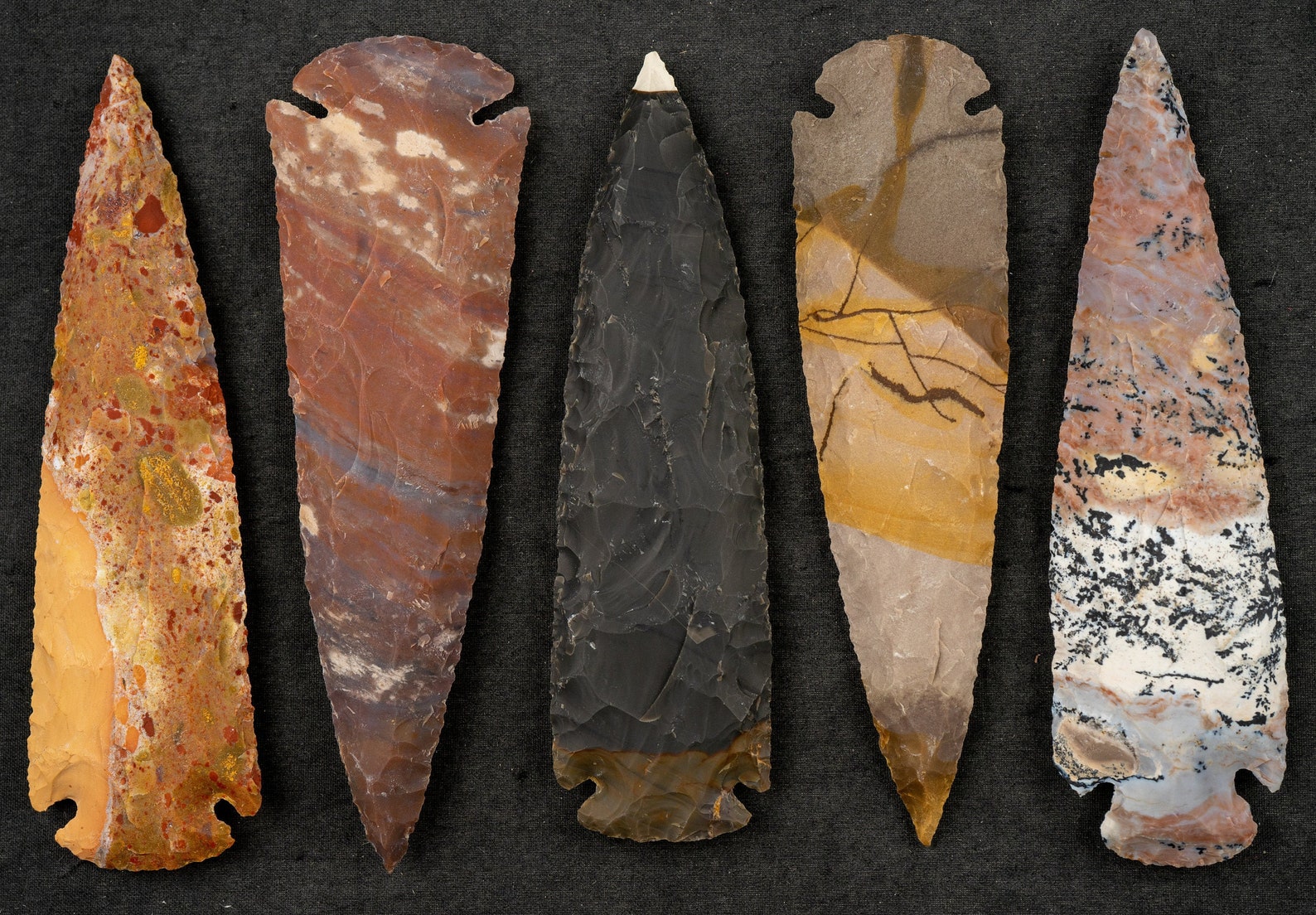 ONE 5" Flint Spearhead Arrowhead OH Collection Project Point Knife ...