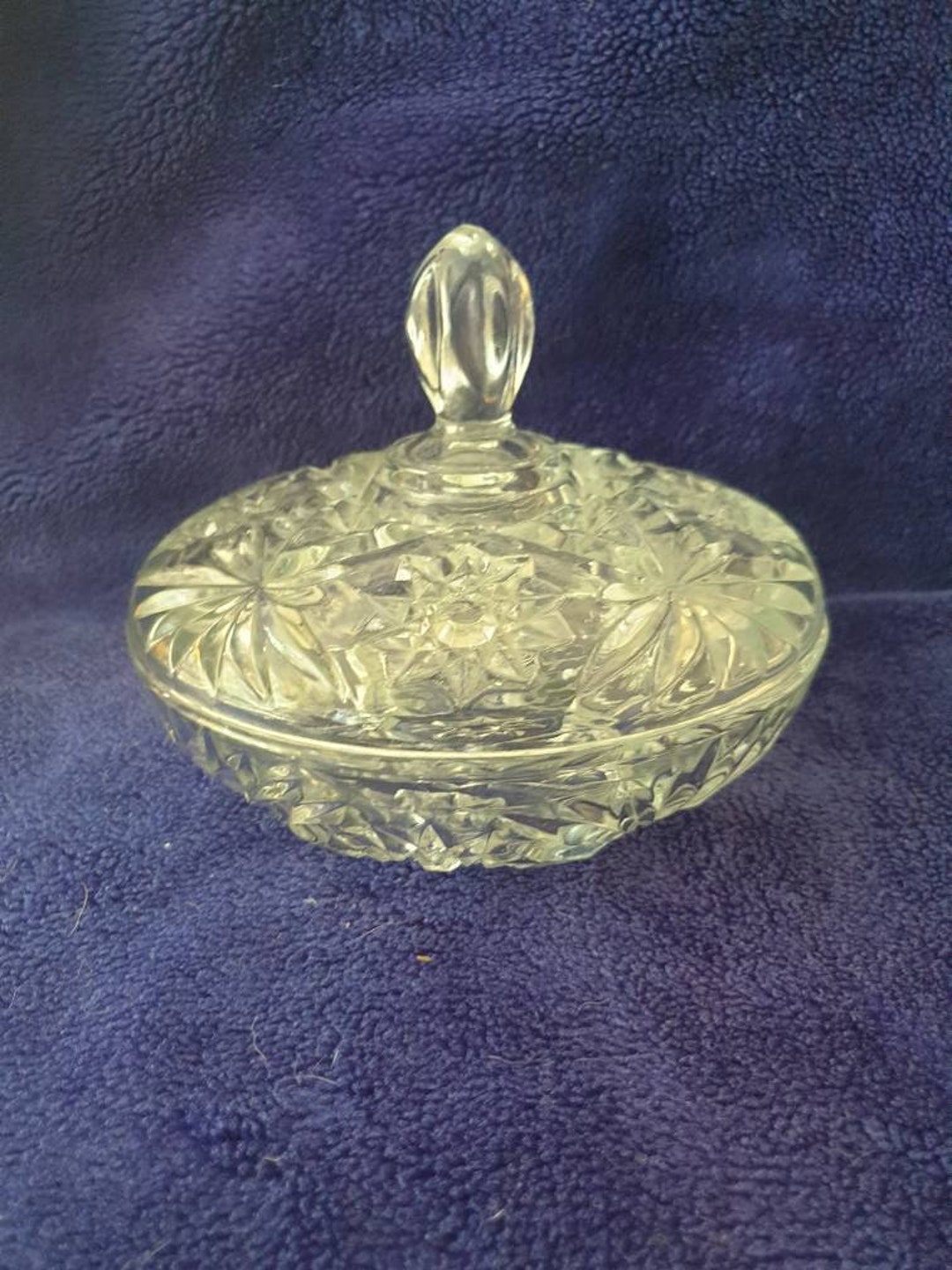 Large Candy Dish and Lid Large Bonbon Dish and Lud Star of - Etsy