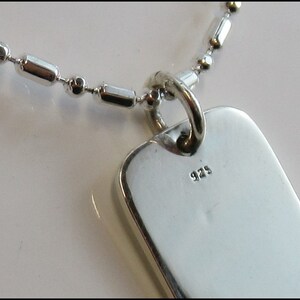 Real Silver Tag as a Pendant, With a Leather Strap or With a Real ...