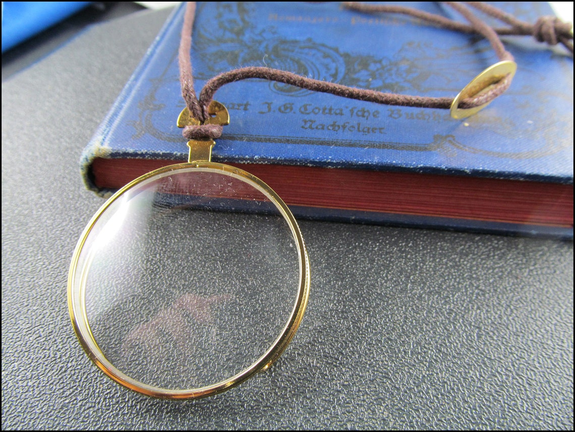 Real Monocle Golden With Cord No Amplification / - Etsy