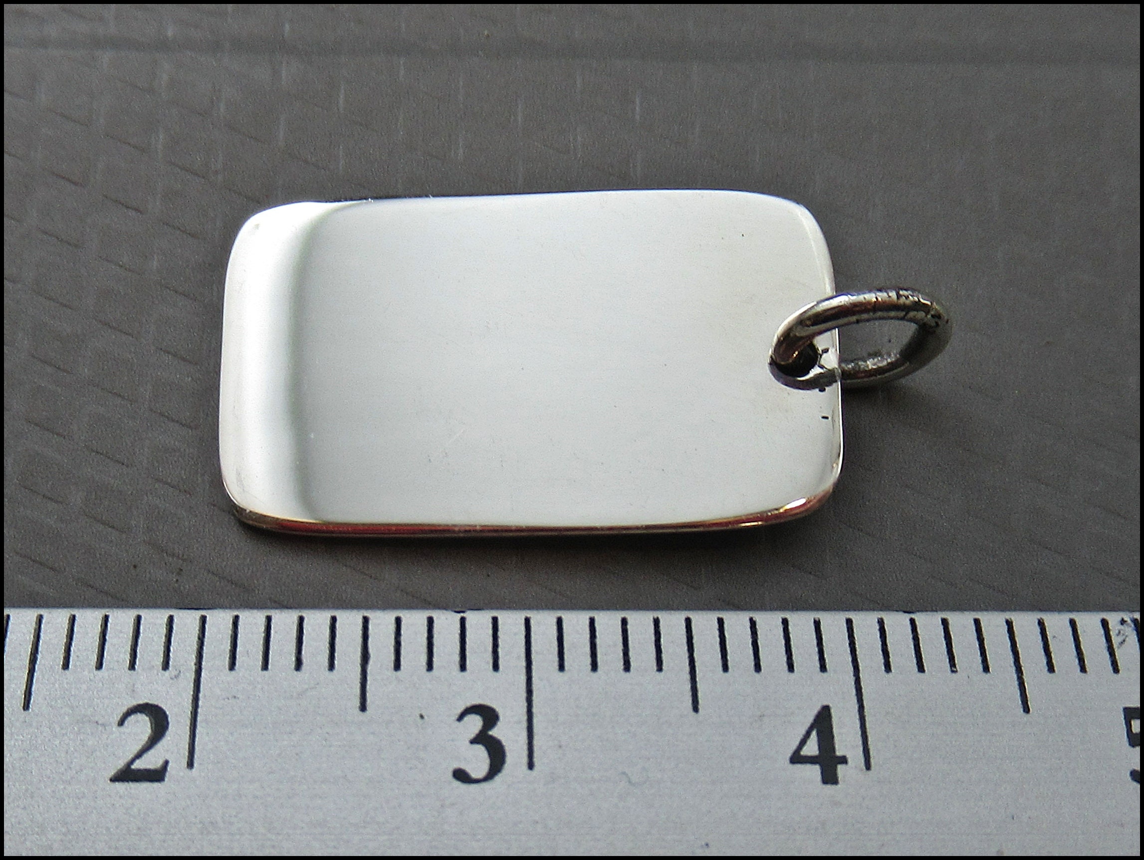 Real Silver Tag as a Pendant With a Leather Strap or With a - Etsy