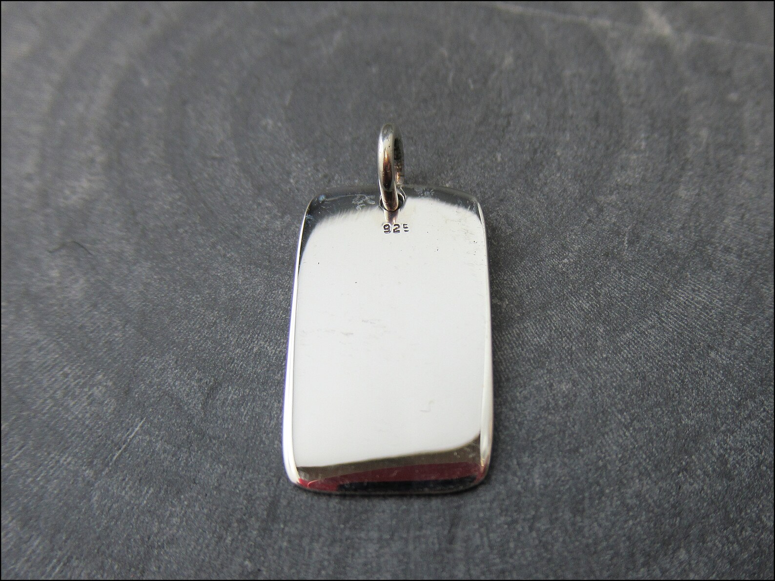 Real Silver Tag as a Pendant With a Leather Strap or With a - Etsy