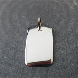 Real Silver Tag as a Pendant, With a Leather Strap or With a Real ...