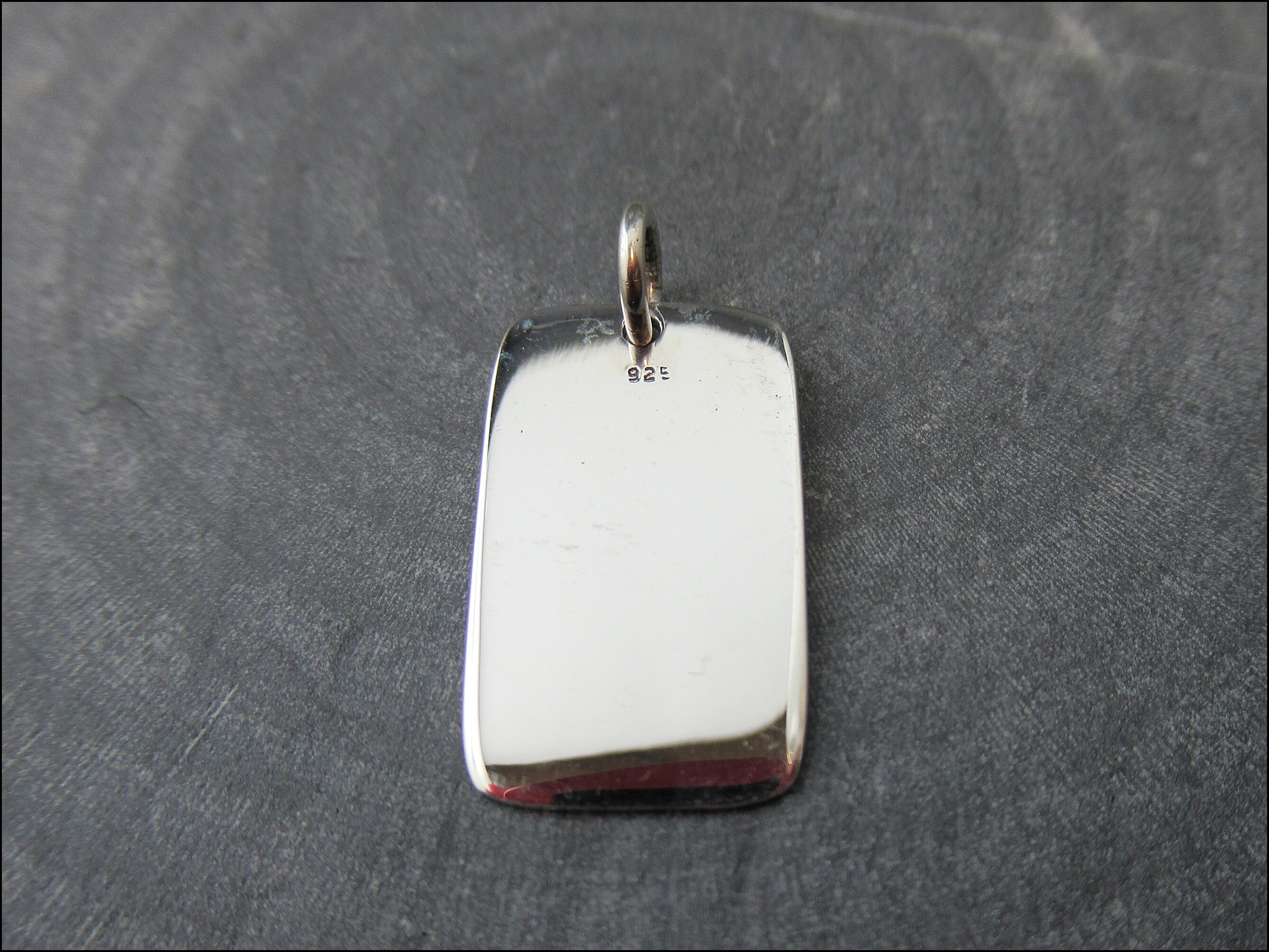 Real Silver Tag as a Pendant With a Leather Strap or With a - Etsy