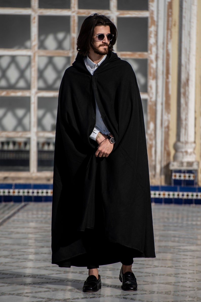 Soft Moroccan Luxury Winter Warm Cape. Long Cape. Long Winter Overcoat ...