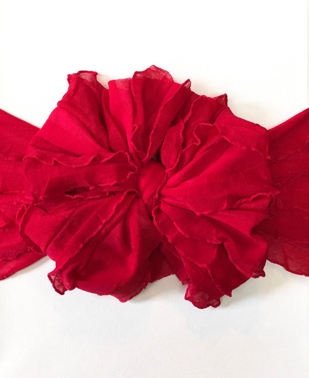 Cardinal Ruffle Messy Bow, Messy Bows, Messy Ruffle Bow, Messy Ruffle ...