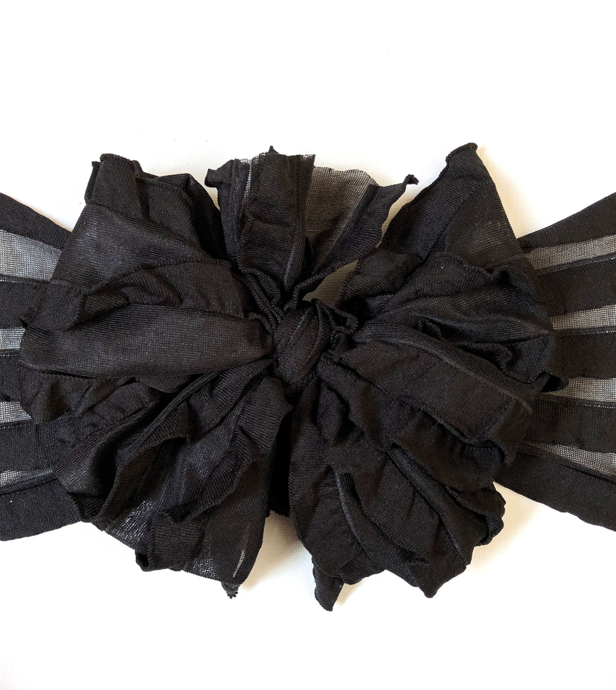 Black Ruffle Messy Bow, Messy Bows, Messy Ruffle Bow, Messy Ruffle Bow ...
